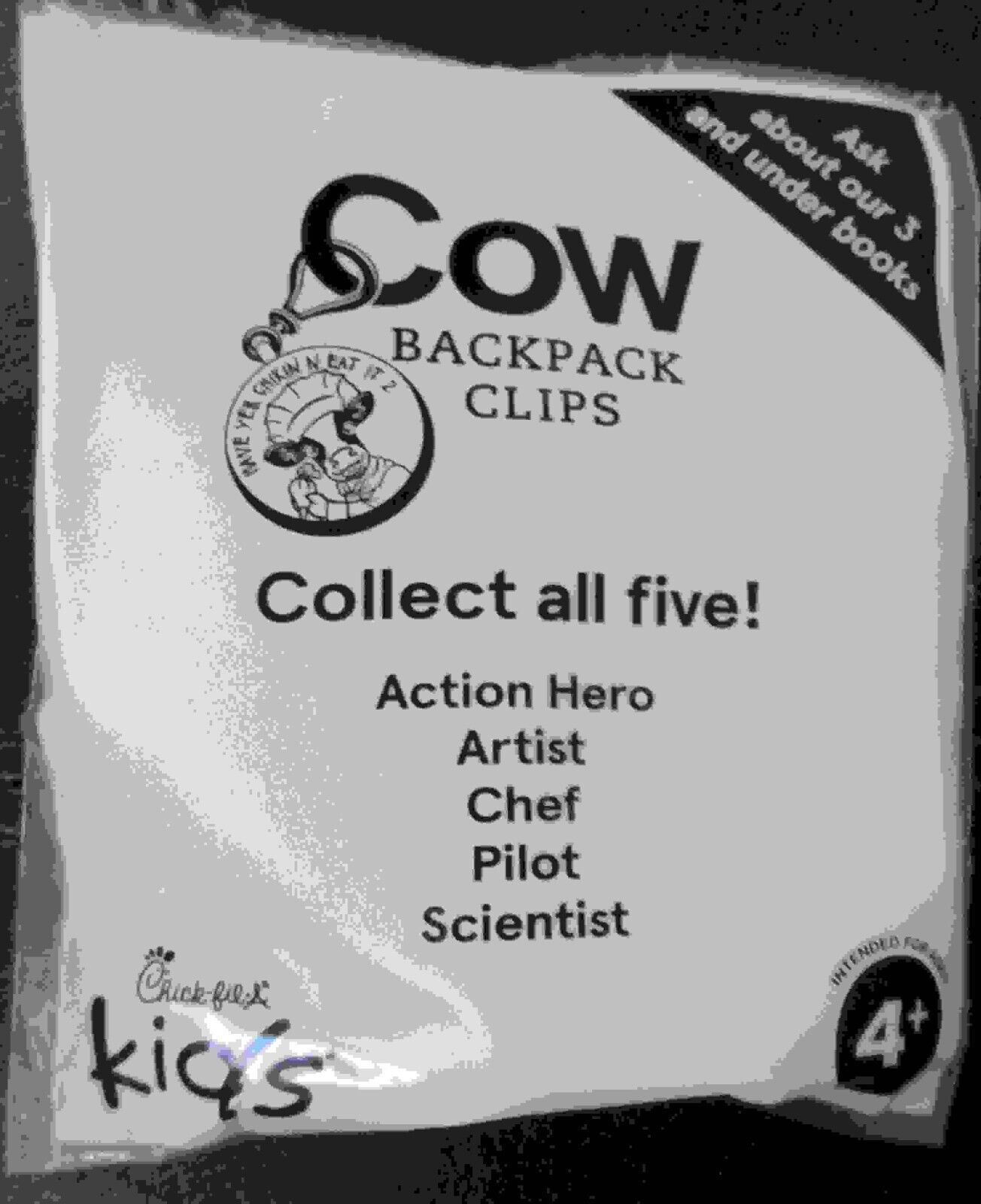 Chick-Fil-A Kids Cow Backpack Clips Artist and 50 similar items