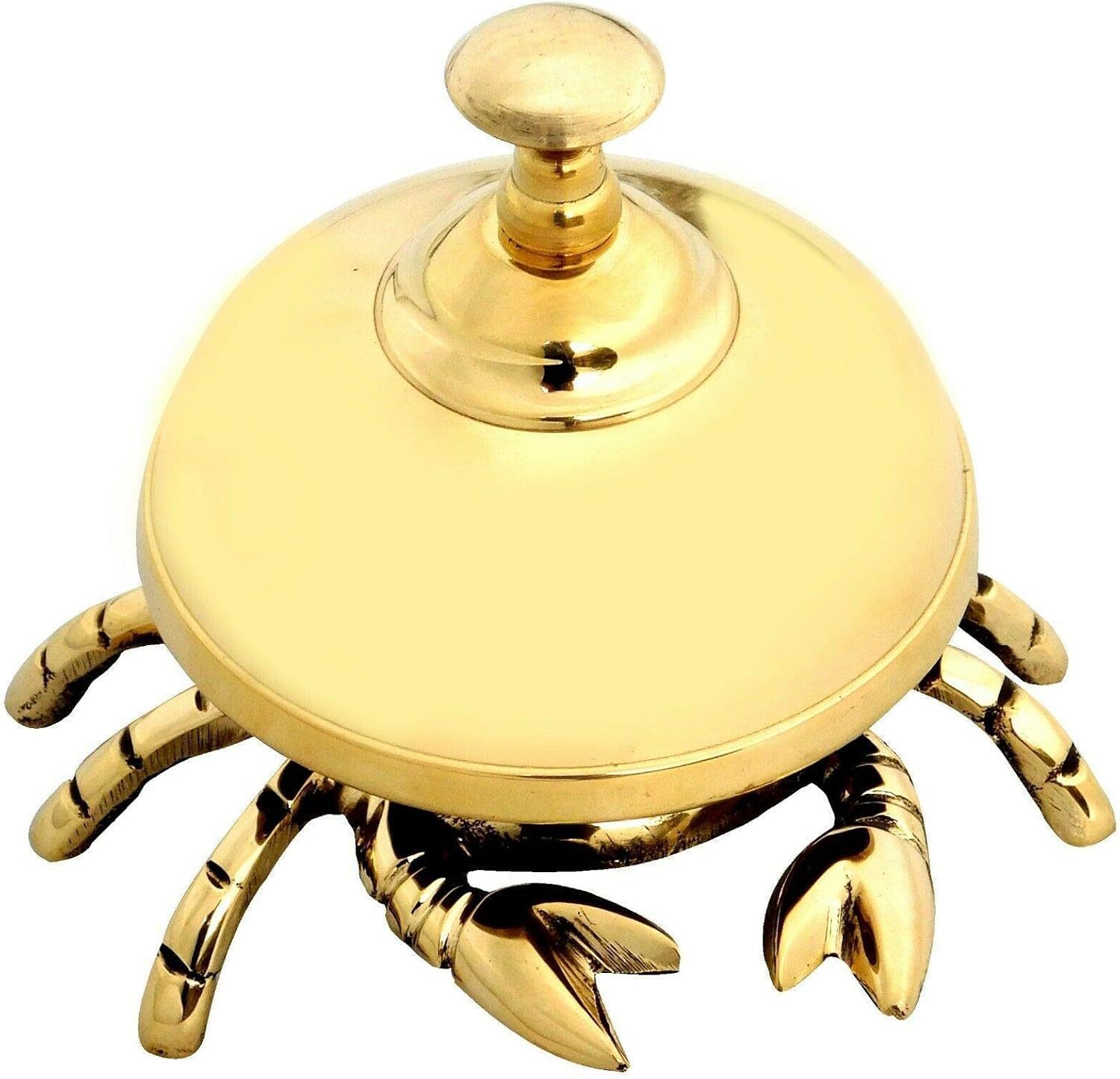 Astitv Vintage Antique Brass Crab Shape Call Bell Hotel Counter ...