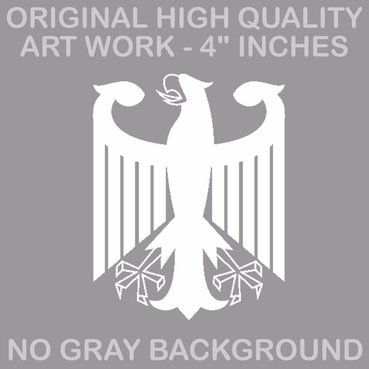 German Flag Coat of Arms Eagle Germany Vinyl Decal Sticker 4" Inches ...