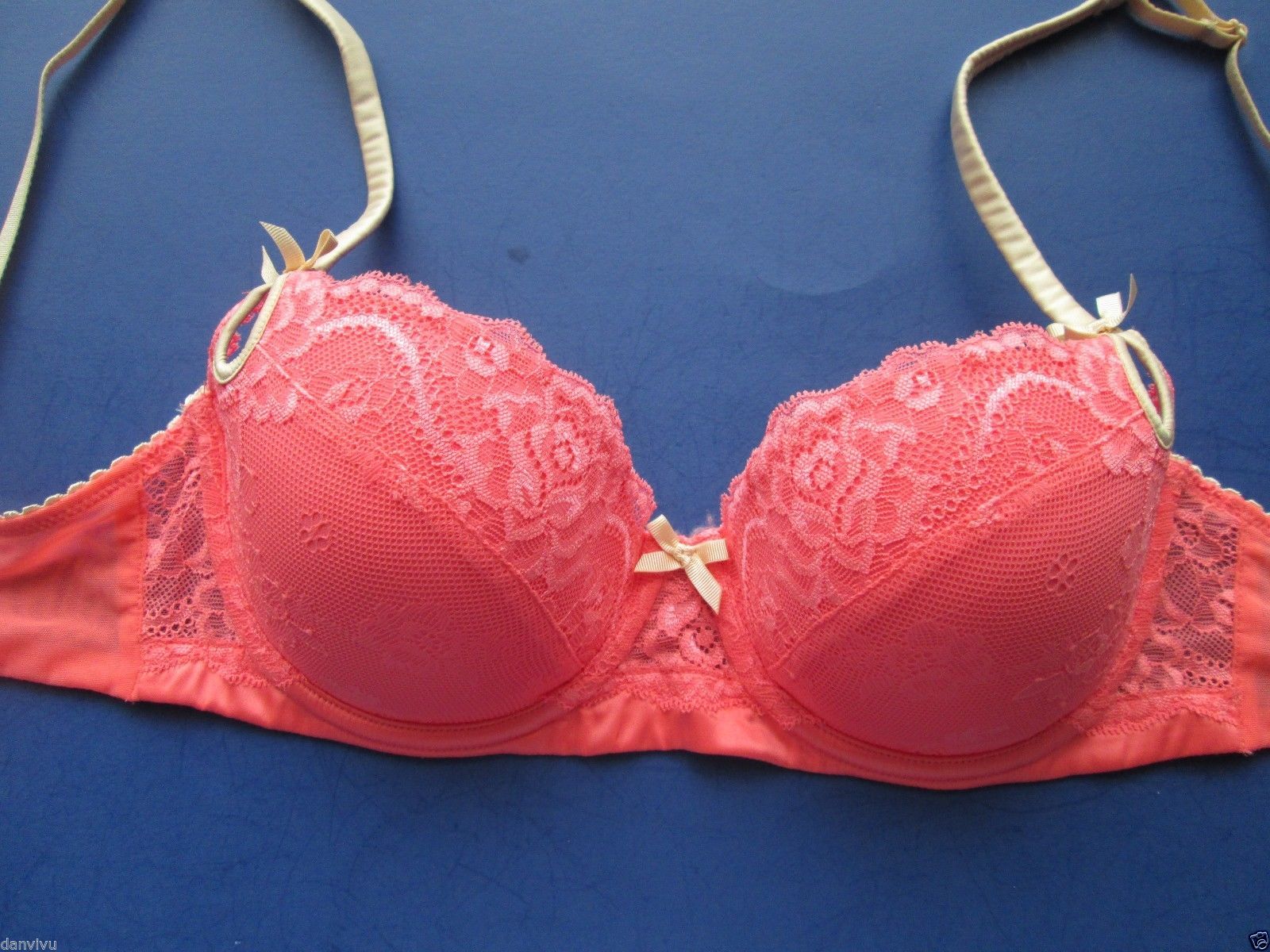 Elle Macpherson Intimates E23-1060 Beautiful Mesh Lace UW Bra Coral 32D ...