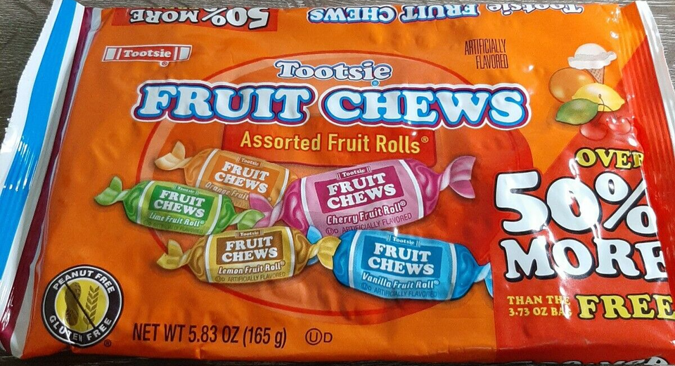 TOOTSIE Rolls FRUIT CHEWS Assorted Flavored Candy CHEWY ROLLS 5.83 oz ...