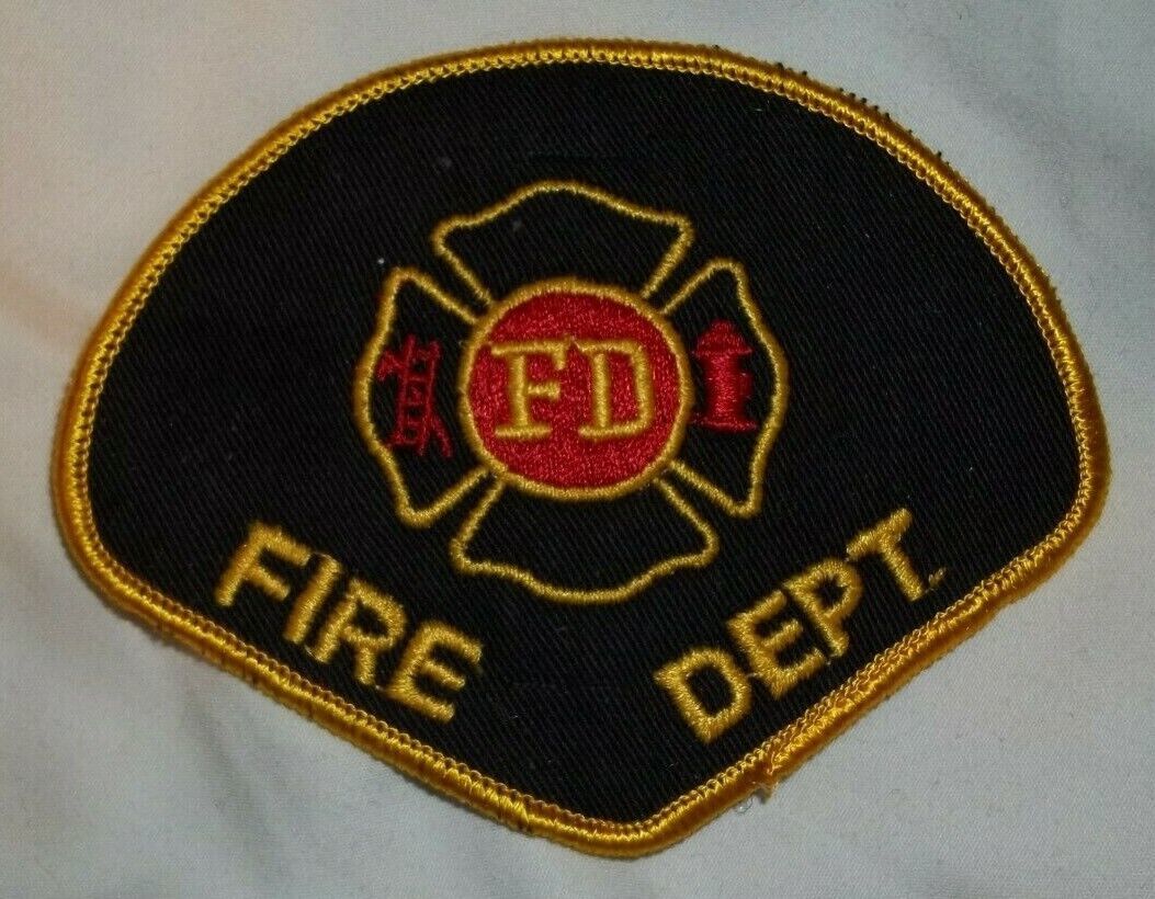 NEW Embroidered Uniform Patch FIRE DEPARTMENT Vintage? "Maine" NOS - U.S.
