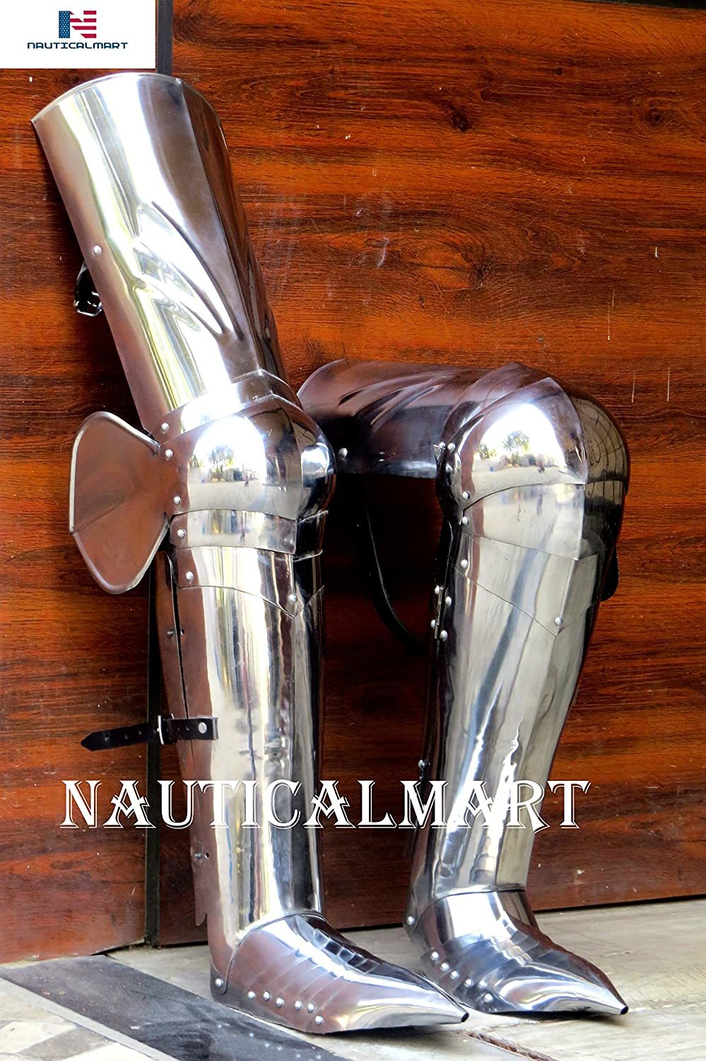 Medieval Leg Guards Leg Armor, Gothic Upper Leg- Knees and Greaves ...