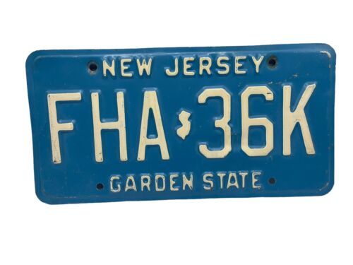 New Jersey License Plate Garden State Blue White Car Truck Vehicle FHA ...