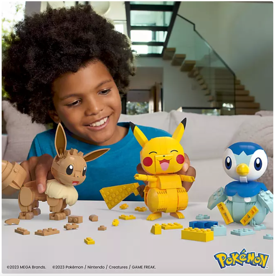 Pokemon Mega Construx Build & Show Trio 583pc Building Toy Pikachu ...