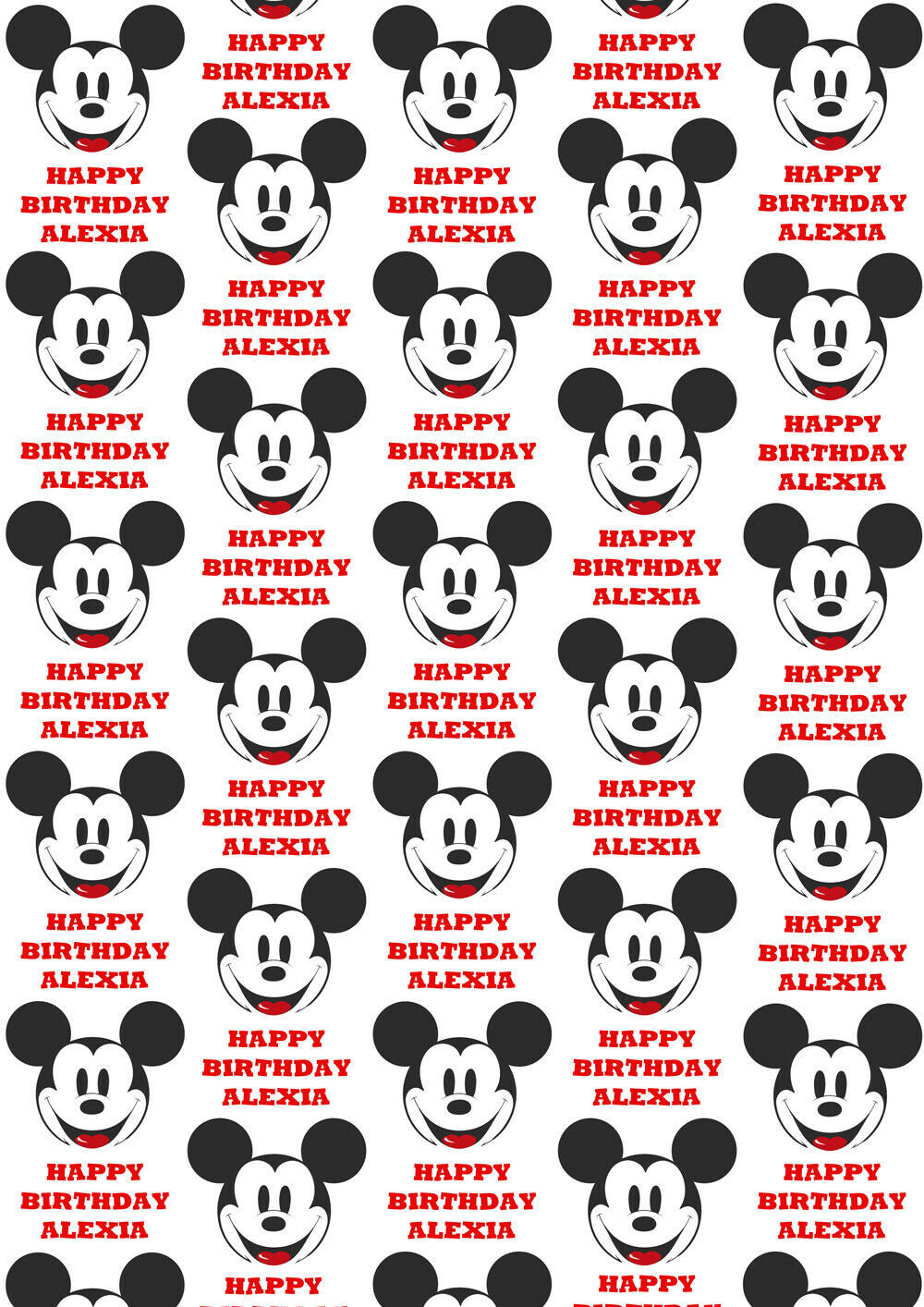 Mickey Mouse Personalised Gift Wrap - Disney's Mickey Mouse Wrapping ...