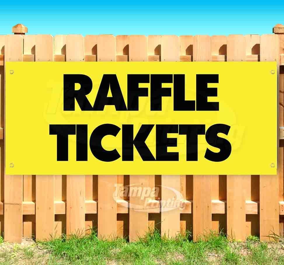 RAFFLE TICKETS Advertising Vinyl Banner Flag Sign Many Sizes - Business ...