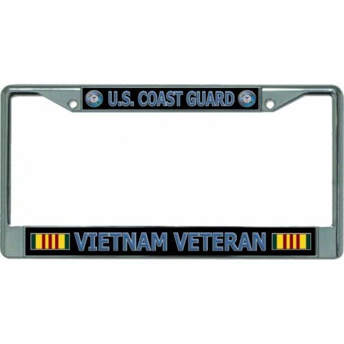 coast guard uscg vietnam veteran military logo chrome license plate ...