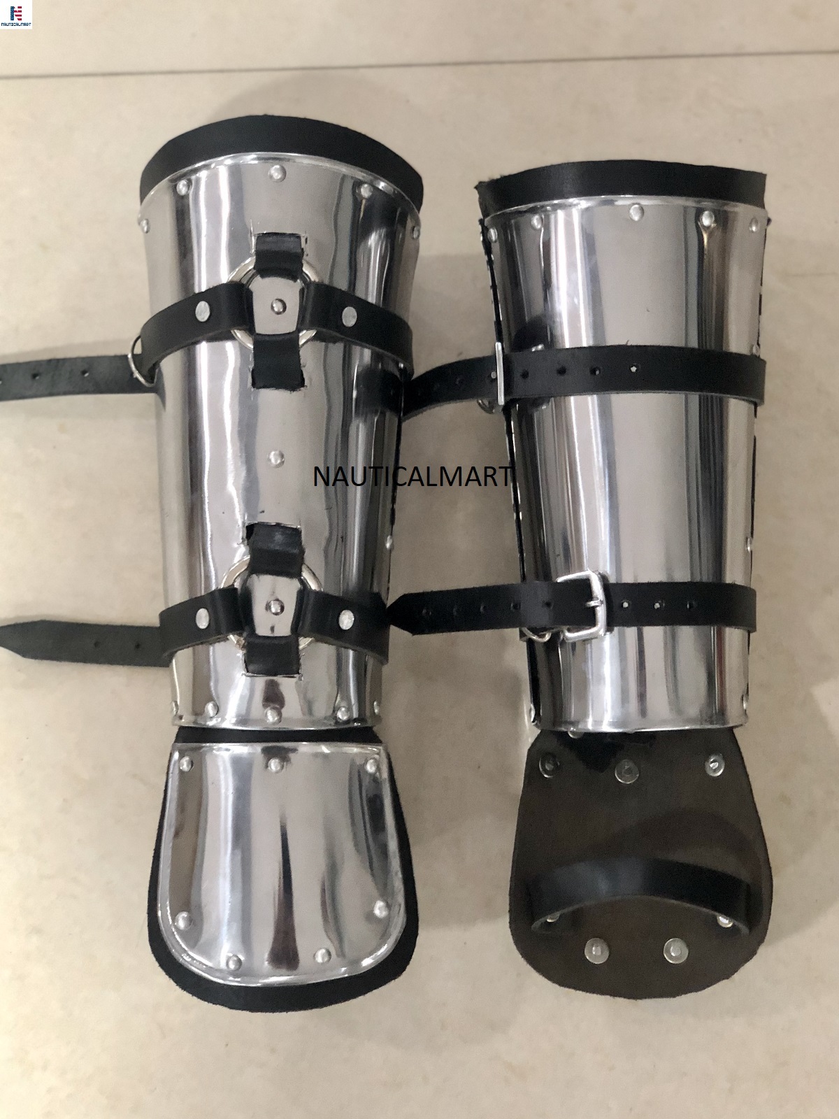 Medieval ARM Bracers Witcher cosplay Armor Steel Leather Material LARP ...