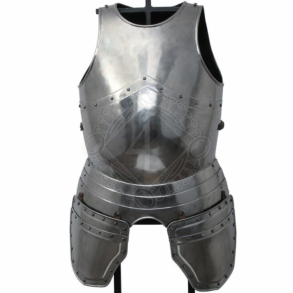 Medieval Larp Breast plate with Tassets Knight Cuirass Metal Half Armor ...