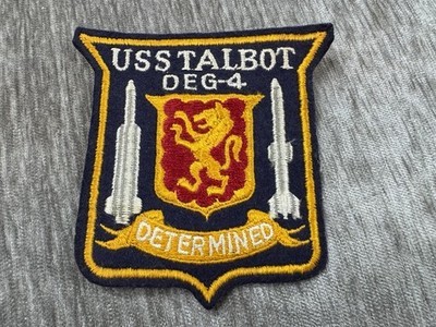 Vintage USS Talbot DEG-4 Patch OLD Original US Navy Missiles Frigate Vietnam War - Patches