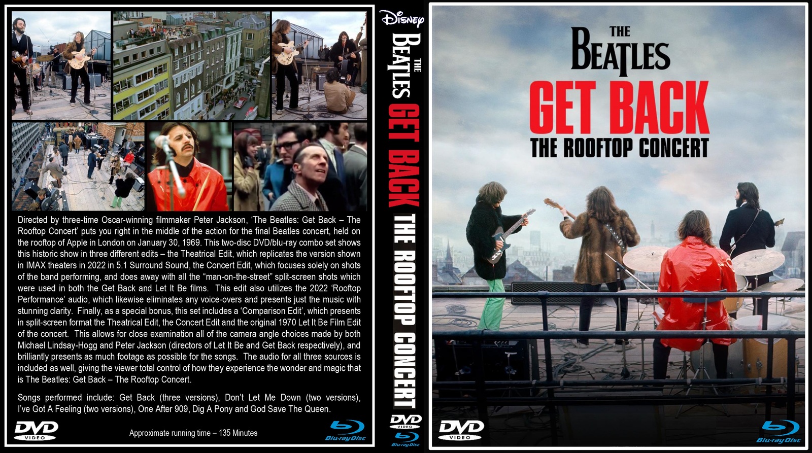 The Beatles The Rooftop Concert DVD + blu-ray Full Show Perfect Quality ...