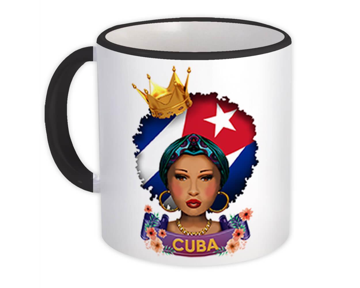 Cuba Cuban Girl Woman : Gift Mug Independence Flag Pride Queen African ...