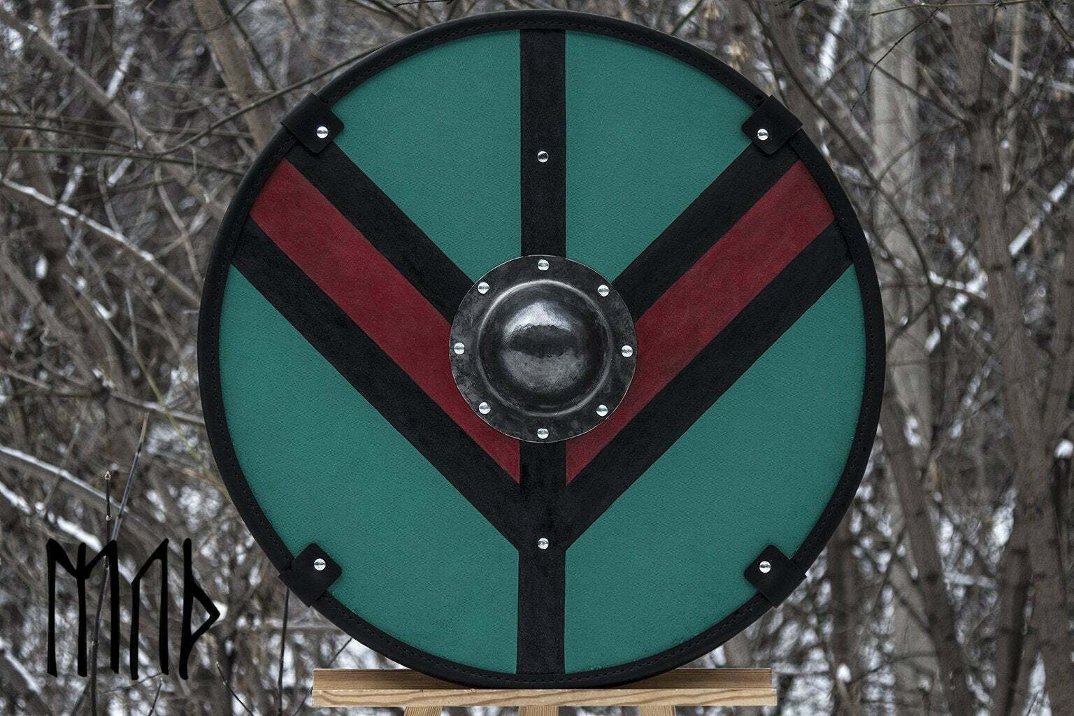 Medieval Wood & Steel Viking Round shield Knight Handmade Viking shield ...