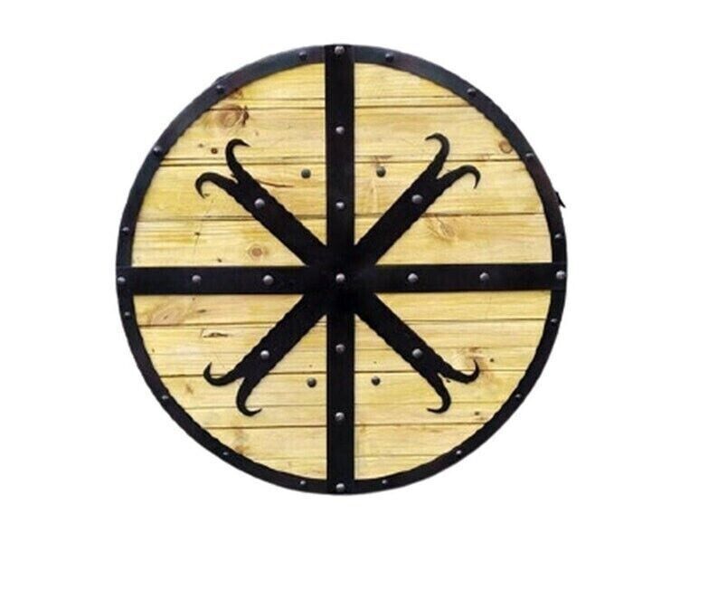 Medieval New Wooden Viking king Battle Shield ~ Viking LARP ...