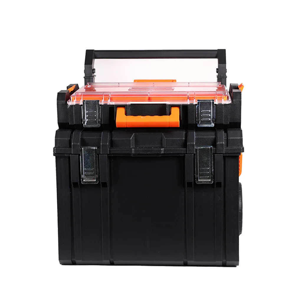 ToughSyTool Box Tool Box with Wheel Large Capacity Polymer Packout ...
