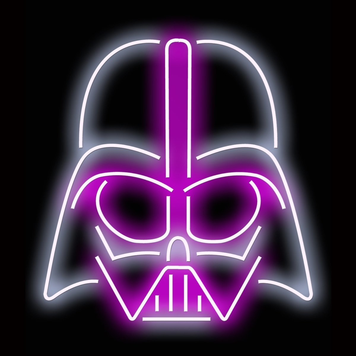LED Neon Sign, 600mm x 500mm - DARTH VADER - Plaques & Signs