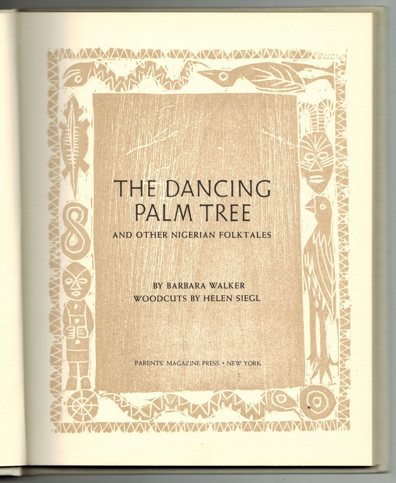1968 Parents Magazine The Dancing Palm Tree Nigerian Folktales HC 1ST ...