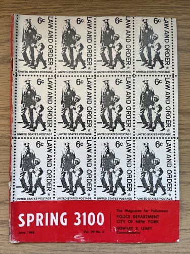 SPRING 3100 NYPD MAGAZINE JUNE 1968 - Other Police Collectibles