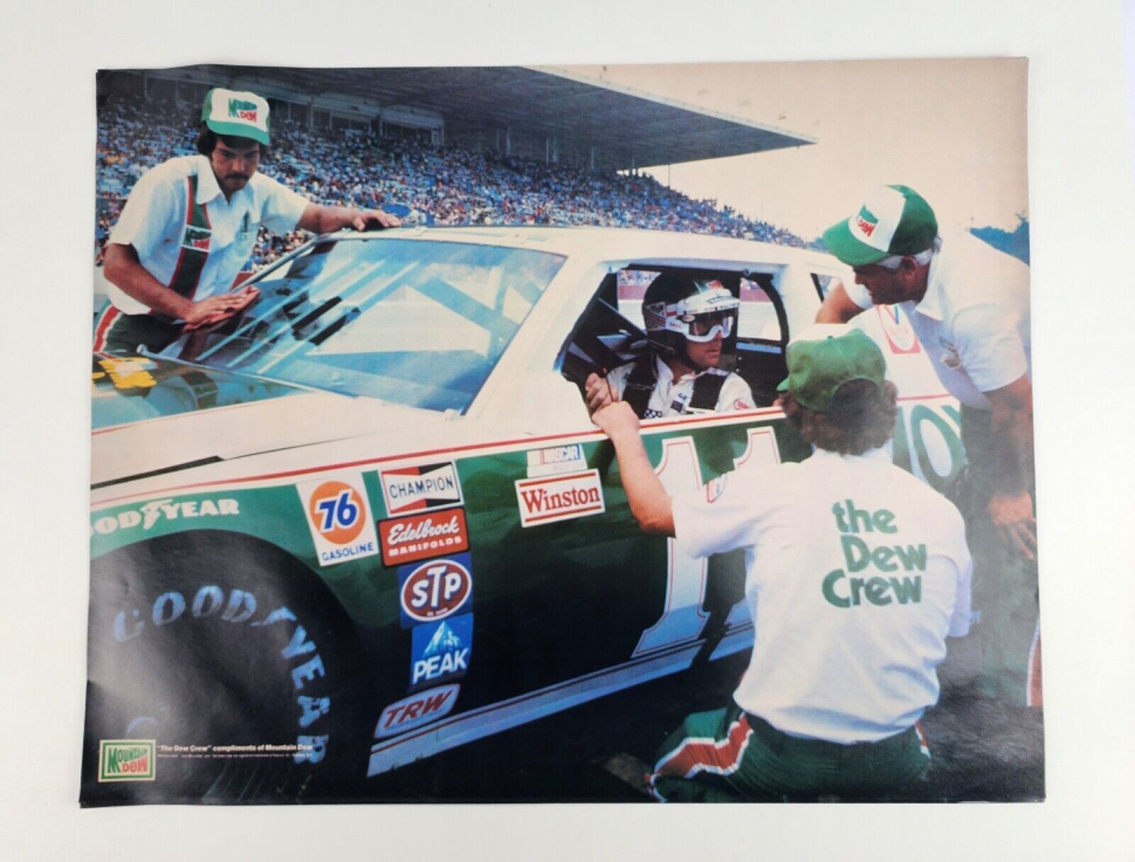 Vintage Mountain Dew "Dew Crew" Darrell Waltrip Winston Racing Poster ...