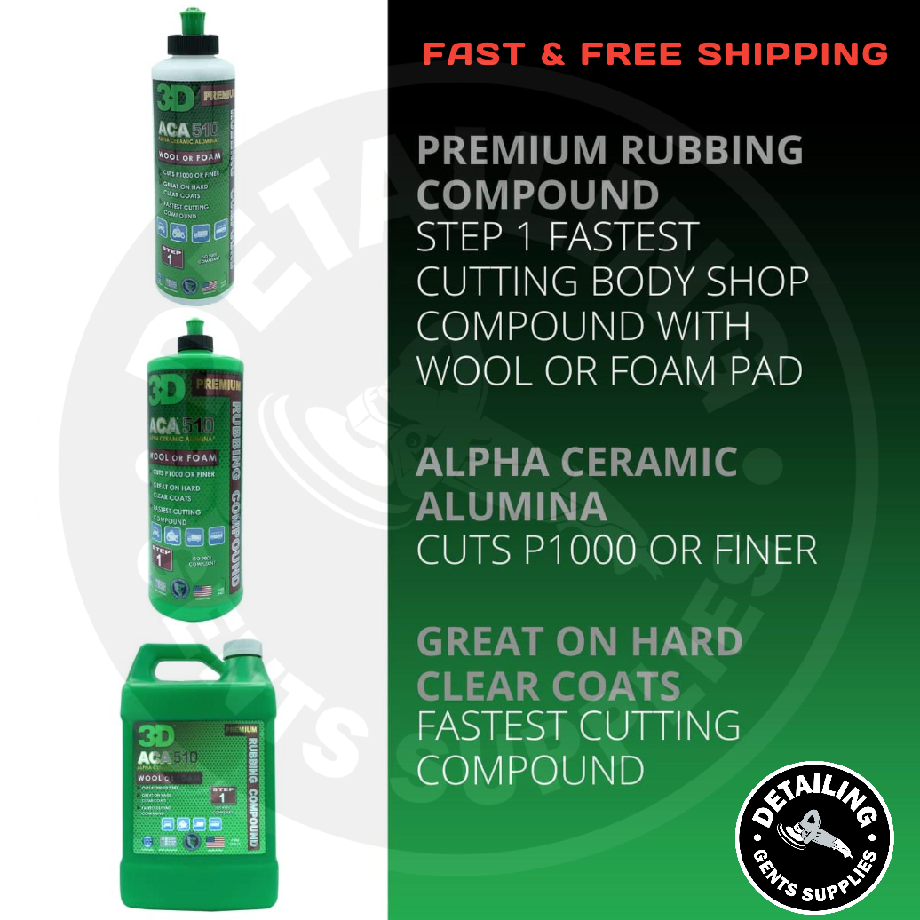 FREE Ship-3D ACA 510 Premium Rub Compound-8oz/32oz/1G-Low Dust-It Cuts ...