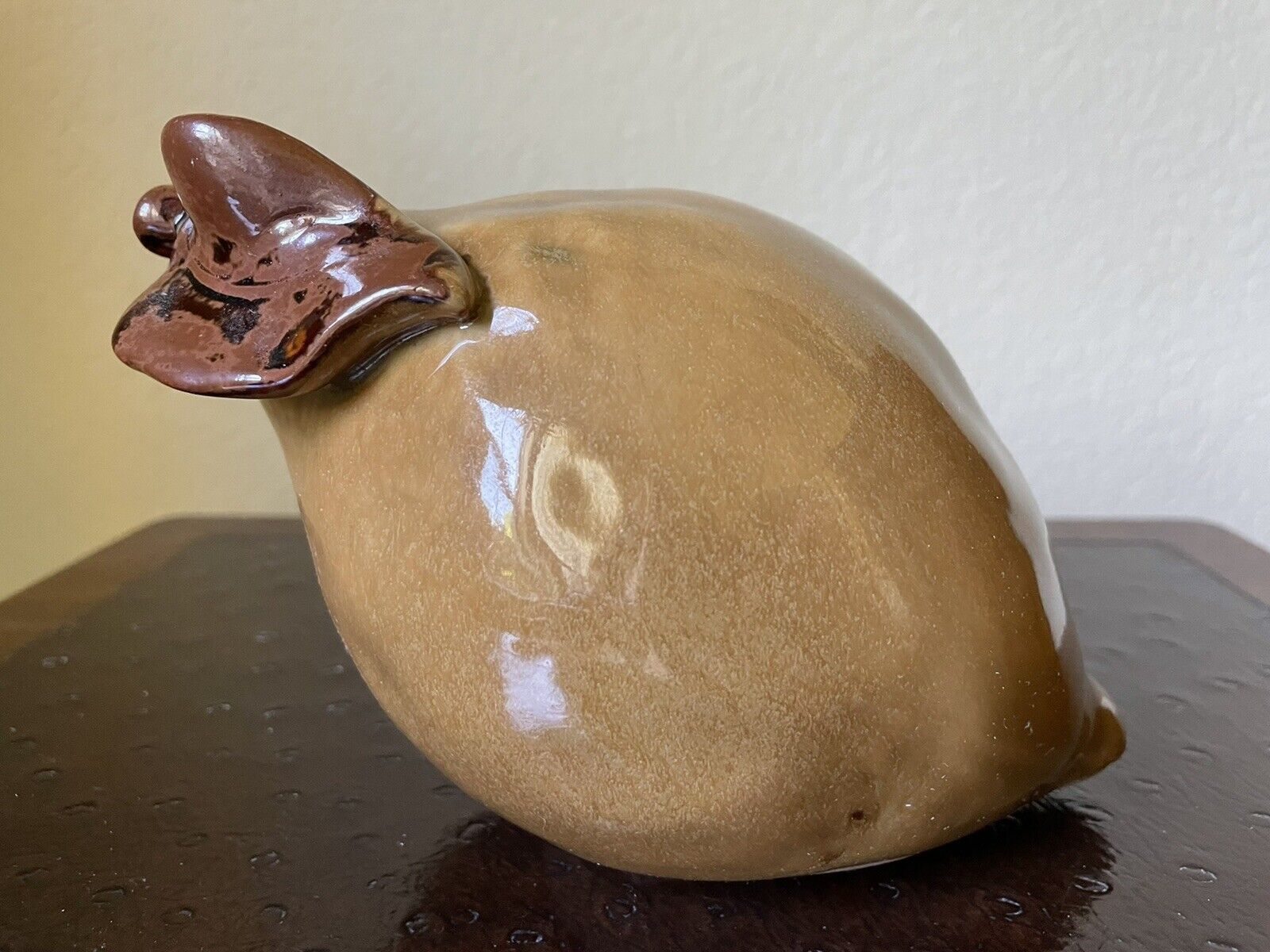 DECORATIVE Ceramic PEAR Fruit Figurine / Paperweigh NEW Golden Tan ...