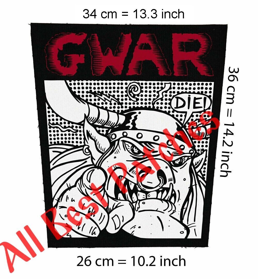 GWAR Big Back patch metal crossover Green Jelly Hagfish Rise Against ...