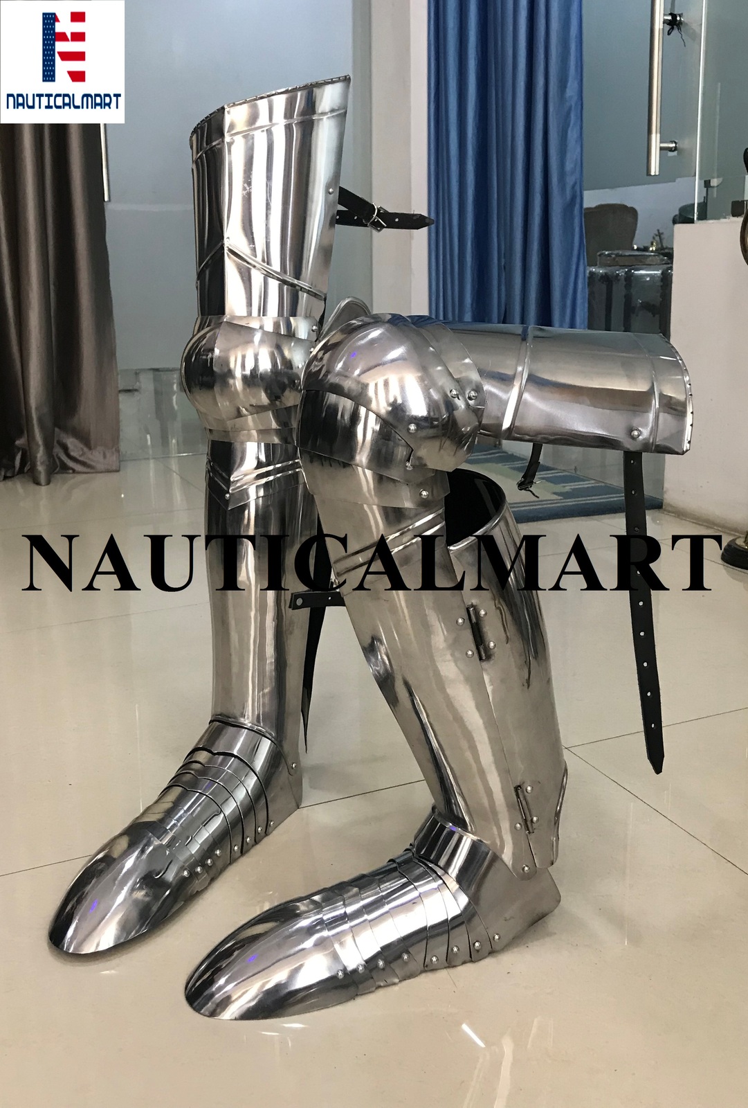 Leg Guards Leg Armor, Gothic Upper Leg- Knees and Greaves Sabaton SCA ...