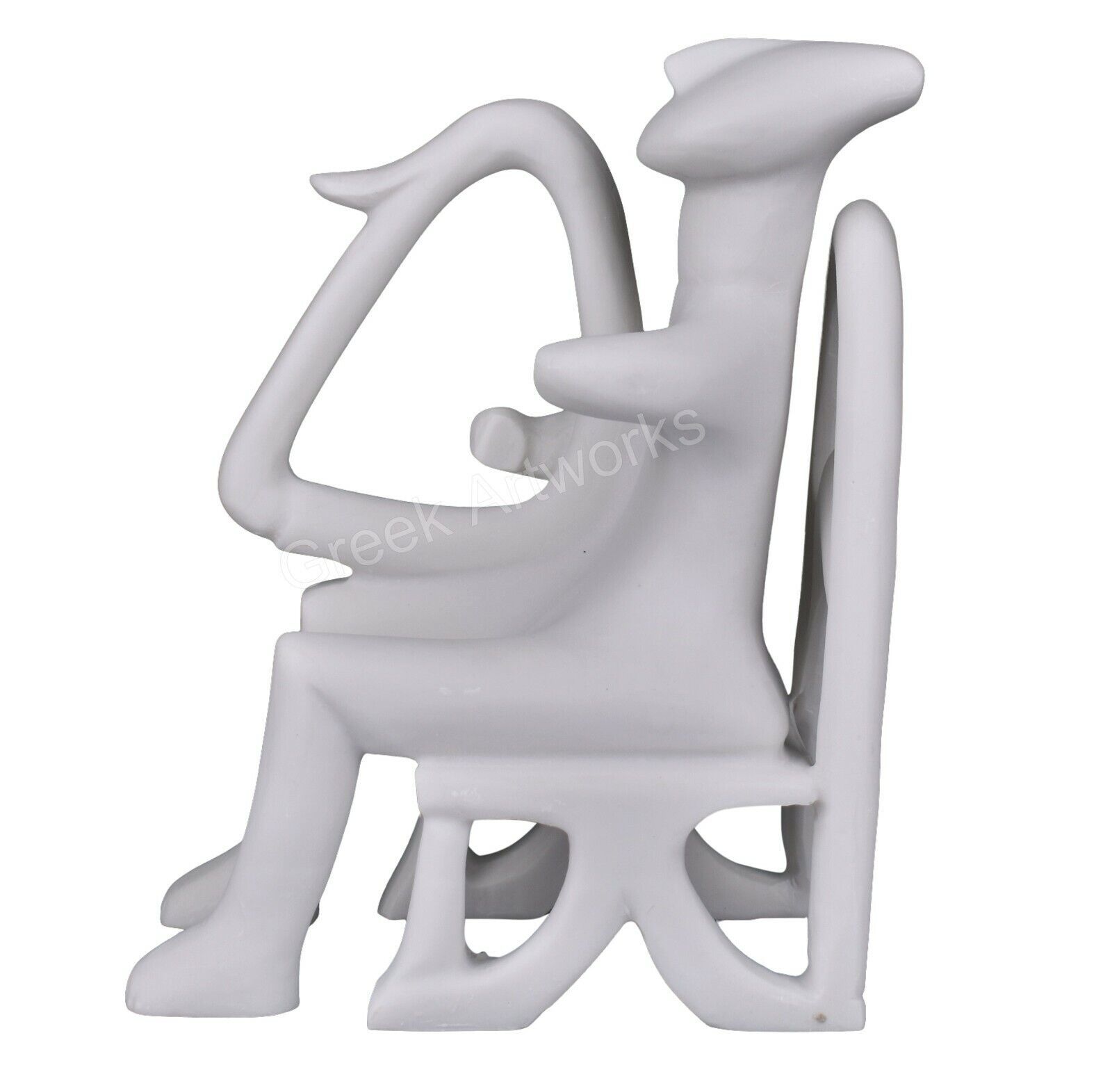 Harp player musician Cycladic figure idol Greek statue sculpture cast ...