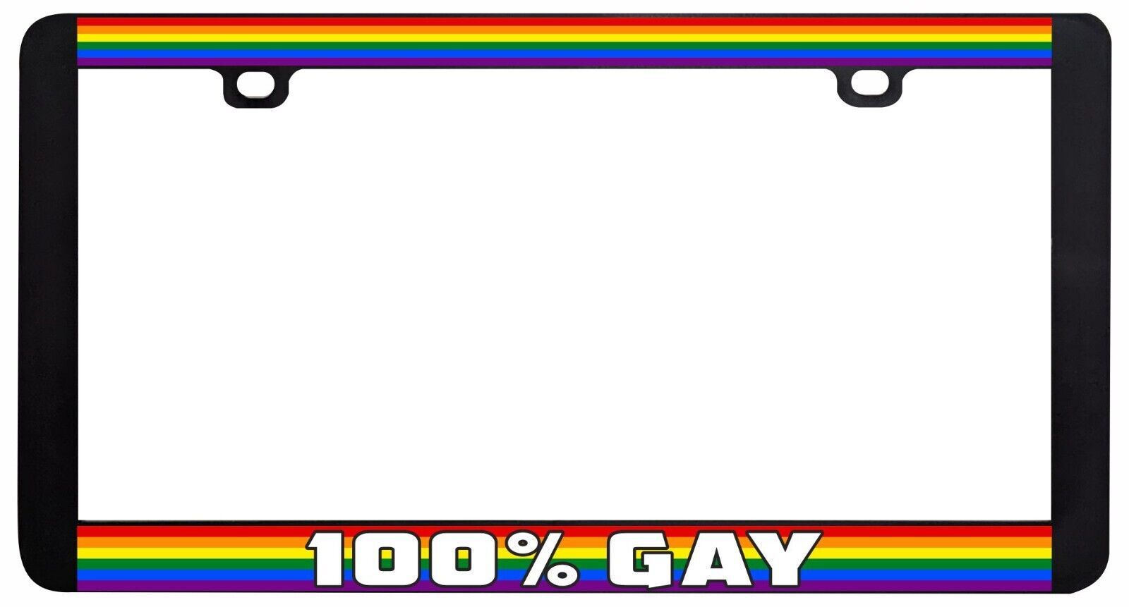 100% Gay Lesbiana Orgullo Lgbtq Arcoiris Licencia Placa Marco - License ...