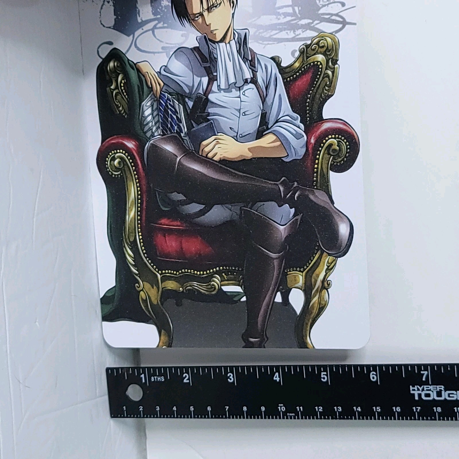 Levi On Chair Attack On Titan Waifu Card and 50 similar items
