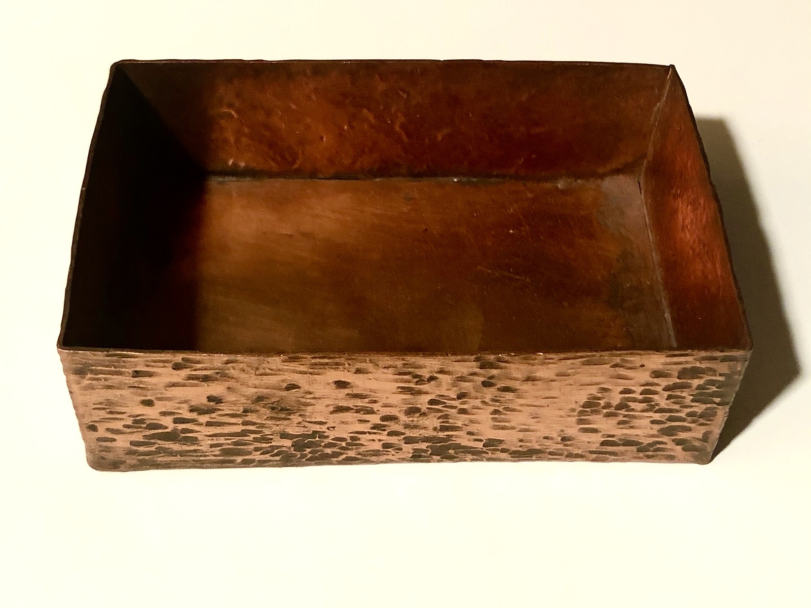 Western Arts and Crafts / Folk Art Hammered Copper Box Signed by Artist ...