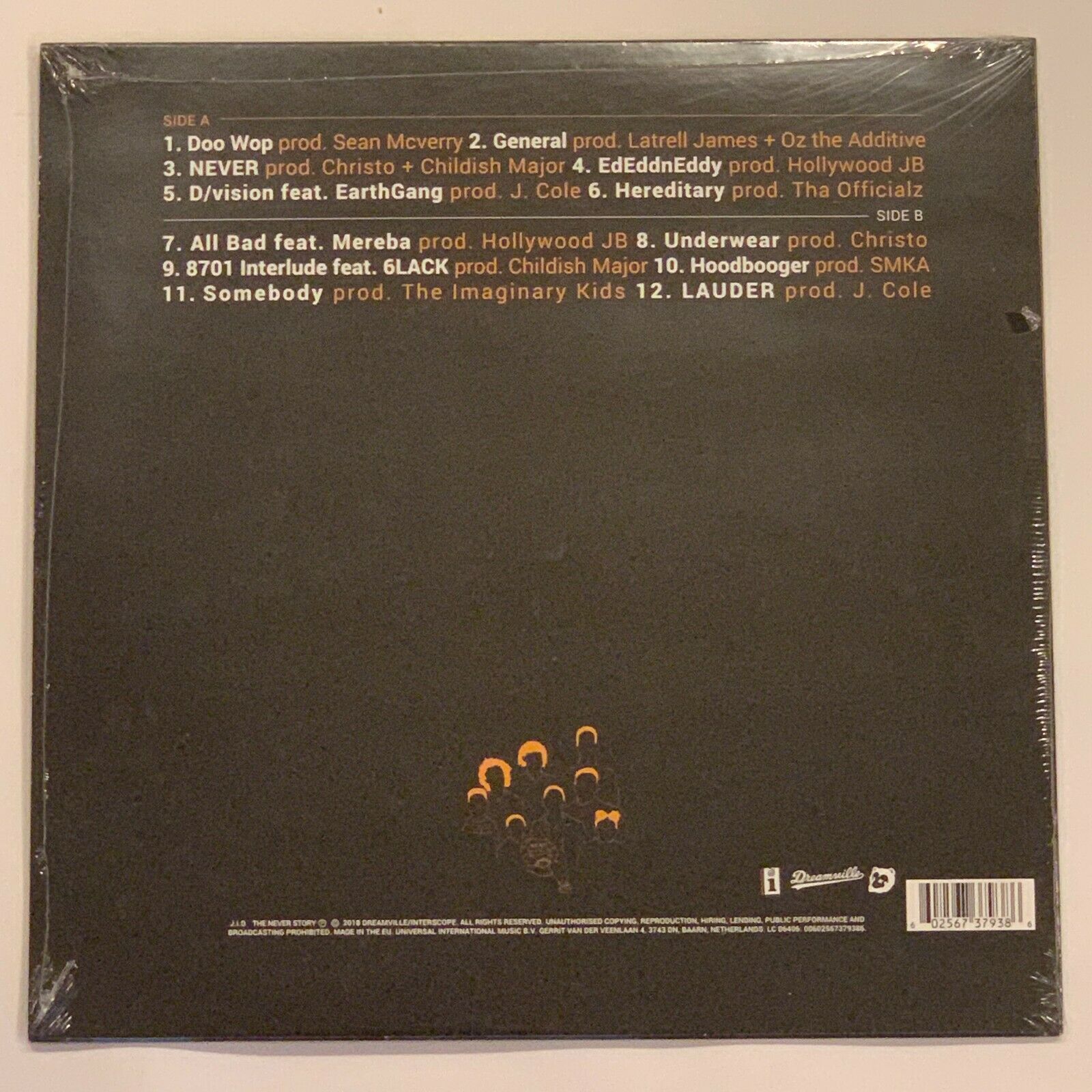 J.I.D. JID The Never Story 1LP Vinyl Limited Orange 12" Record - Vinyl ...