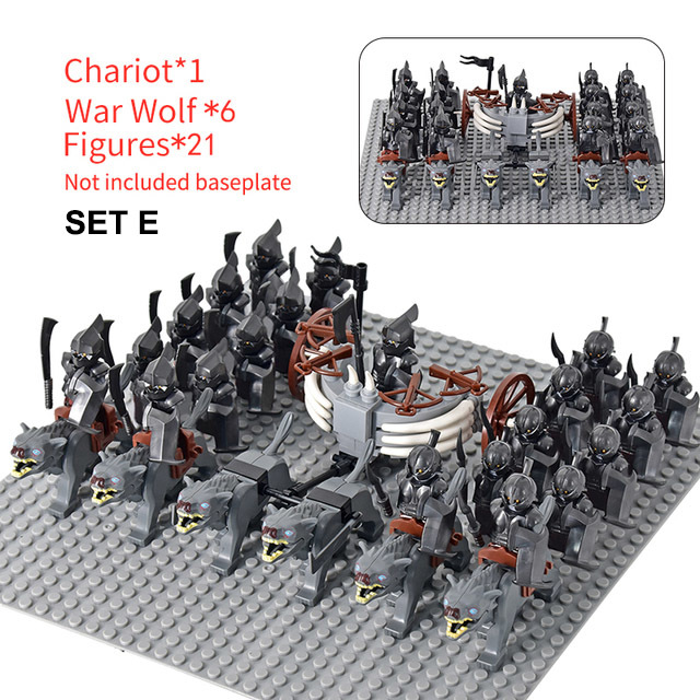 204pcs LOTR Uruk-Hai & Gundabad Orcs Army Legion Collection Minifigures Toys - Building Toy ...