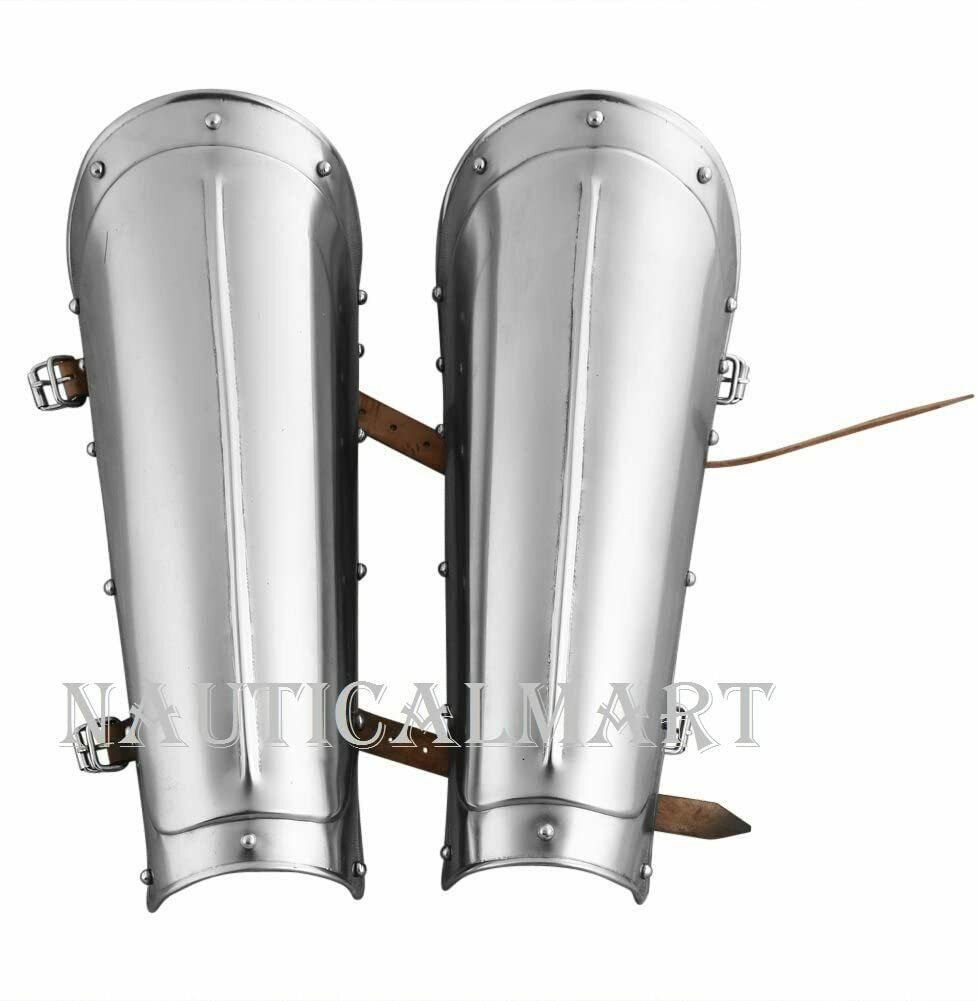 Medieval Pair of Greaves Leg Armor Wearable Costume - Knives, Swords ...