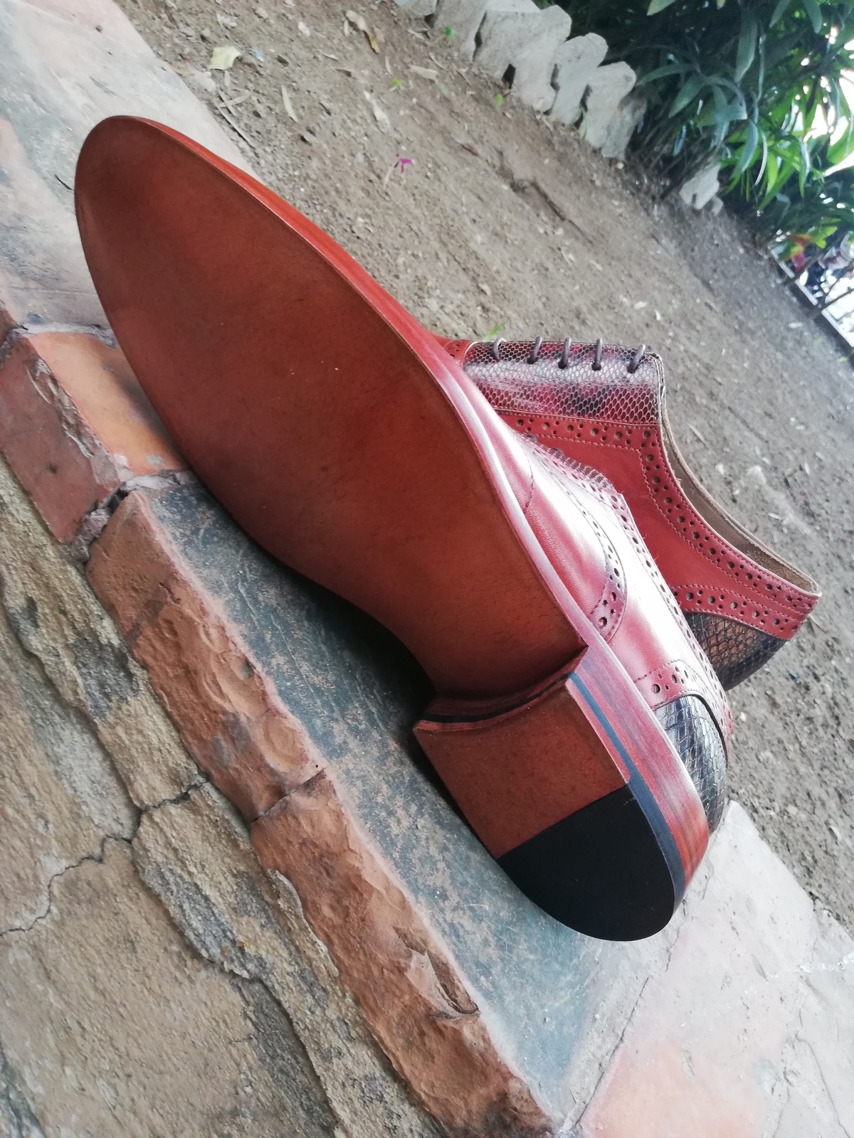 New handmade Leather lace up dress shoes custom leather shoes for men ...