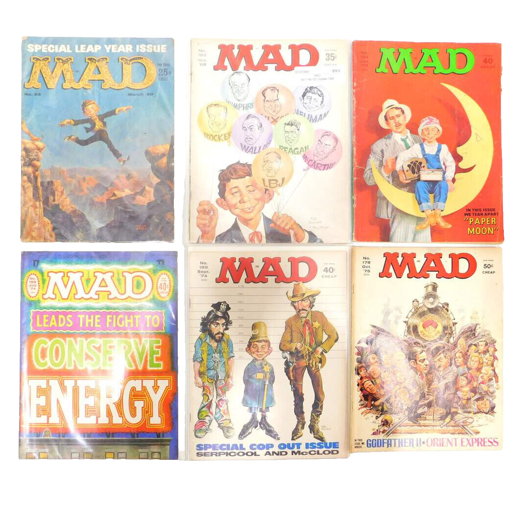 MAD Magazine Collection 1960's-1980's BIG Lot of 17 Vintage Issues ...