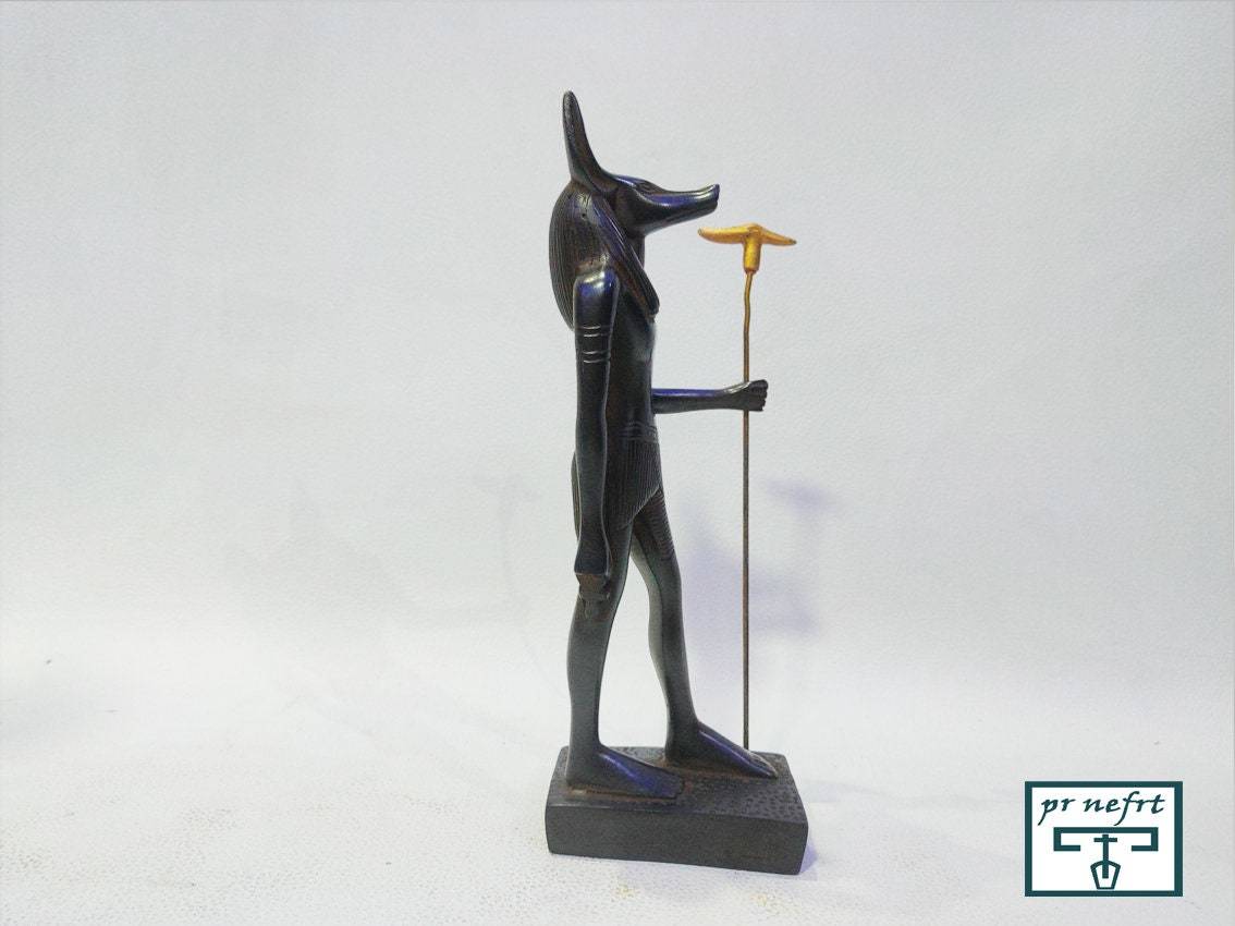 A rare statue of the god Anubis. Jakal Statue .A unique statue made by ...