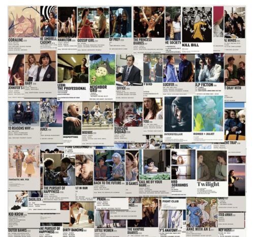 100 PCS Popular Movie TV Super Star Poster Stickers Car Decals Laptop ...