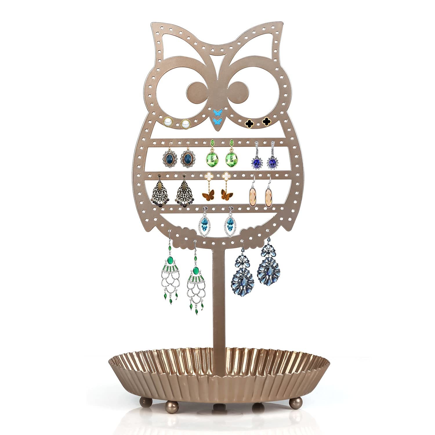 Owl earring holder store