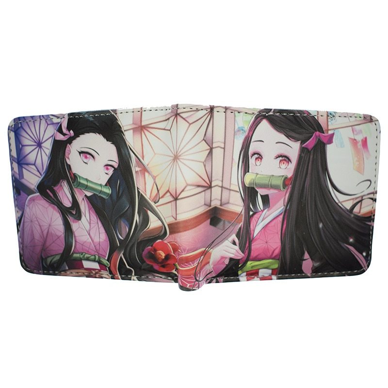 Anime Demon Kimetsu No Yaiba Tanjiro Kamado Wallet Short Purse With ...