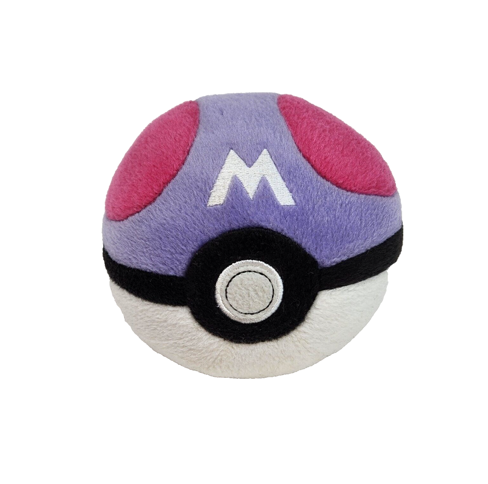 TOMY POKEMON POKE BALL MASTER BALL STUFFED ANIMAL PLUSH GOTTA CATCH EM ...