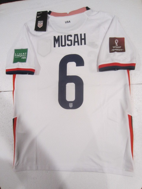 Yunus Musah USA USMNT 2022 World Cup Stadium White Home Soccer Jersey ...