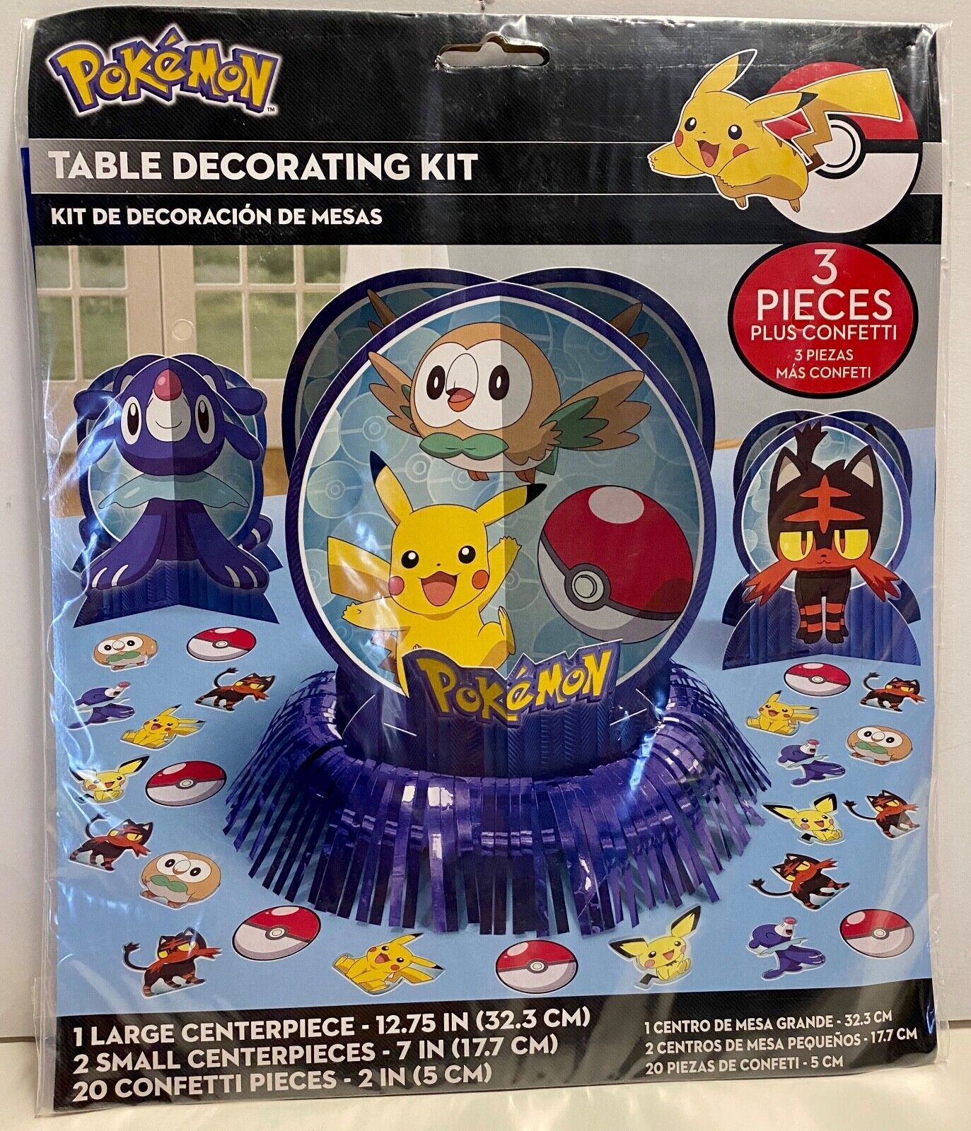 POKEMON Classic Table 3 Piece Centerpiece Kit NEW Party with Pikachu ...