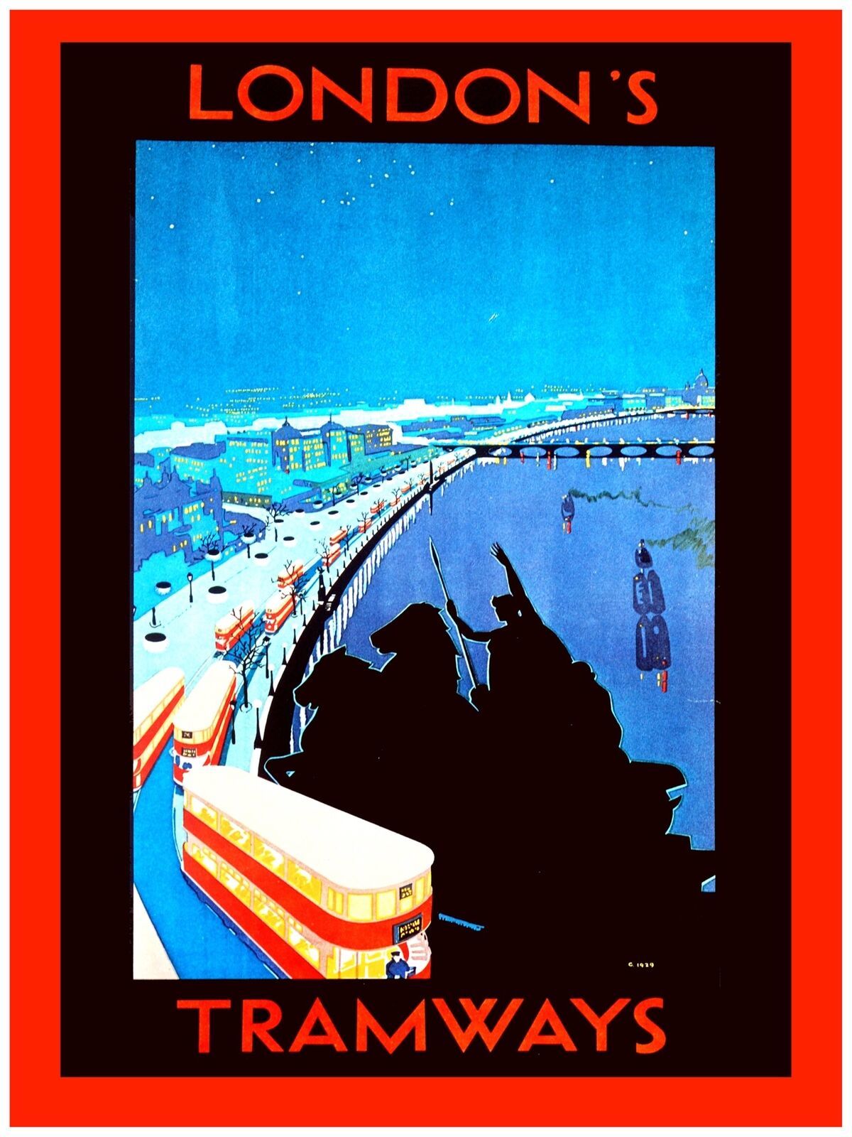 4826.London's Tramways.double decker buses.ships.POSTER.decor Home ...