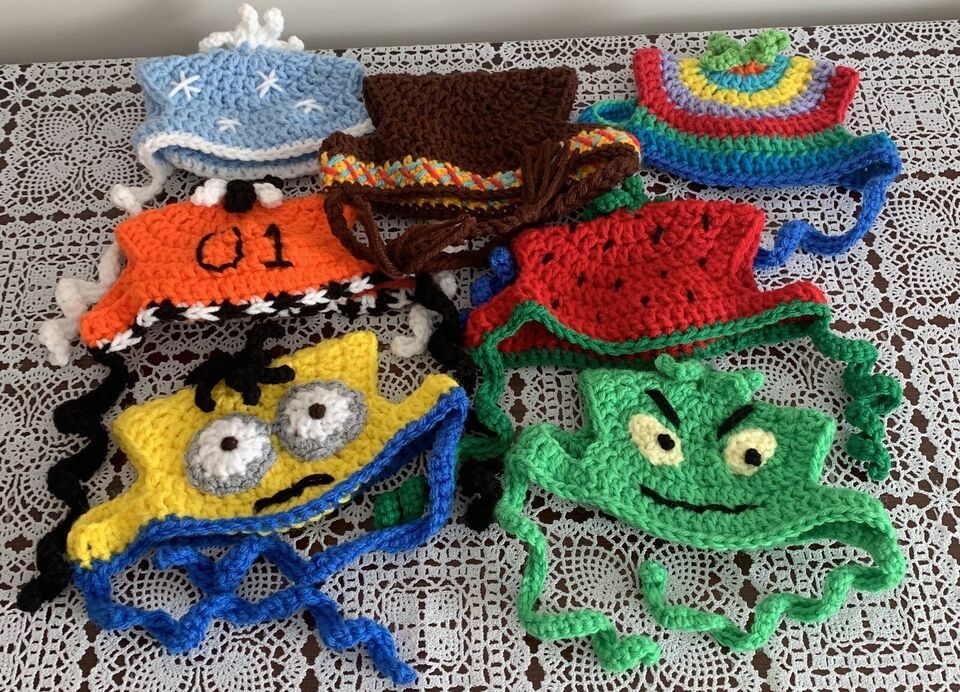 Handmade Dog Hat MEDIUM Minion Grinch Rainbow Native American Dukes of ...