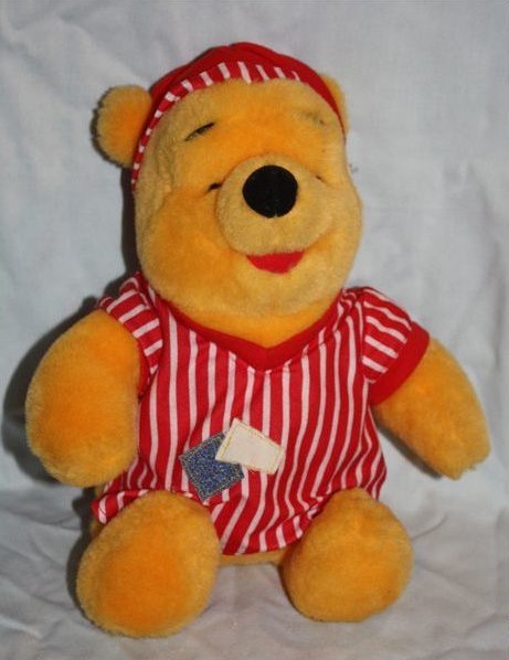 1998 Mattel Disney Winnie the Pooh Bedtime Pooh Plush - Disney
