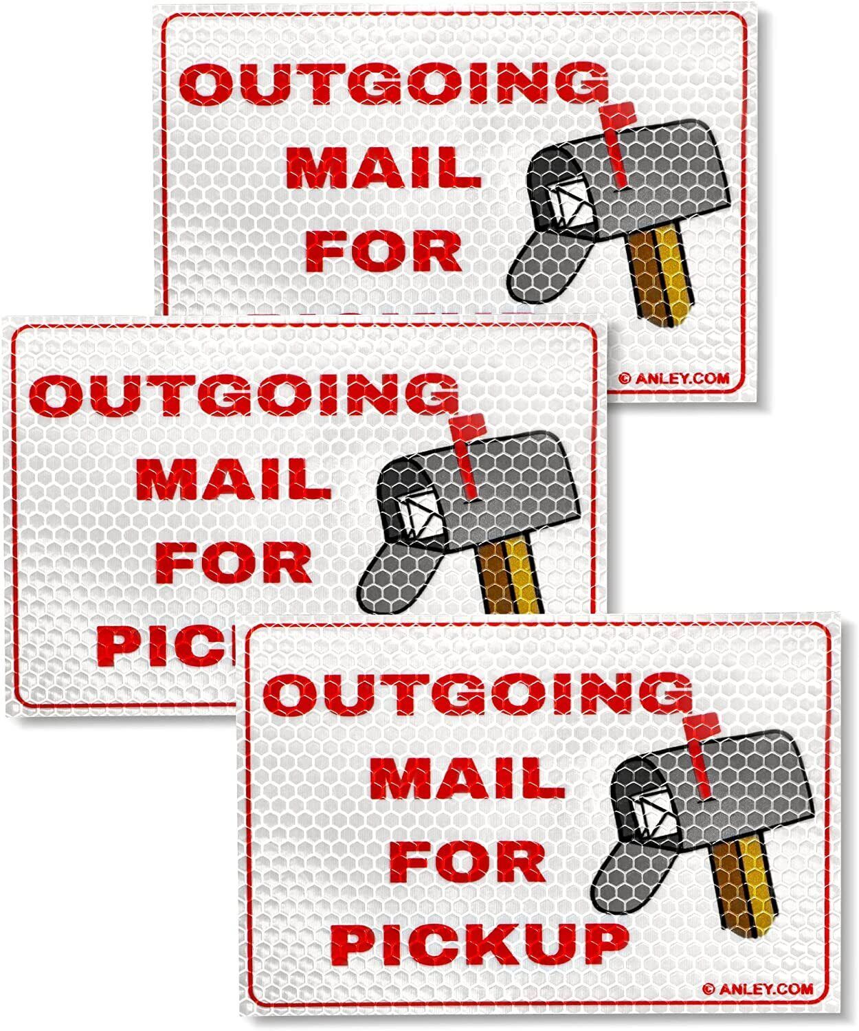 Anley Reflective Outgoing Mail for Pickup Magnet Sign 4x6 In (3 Pack ...