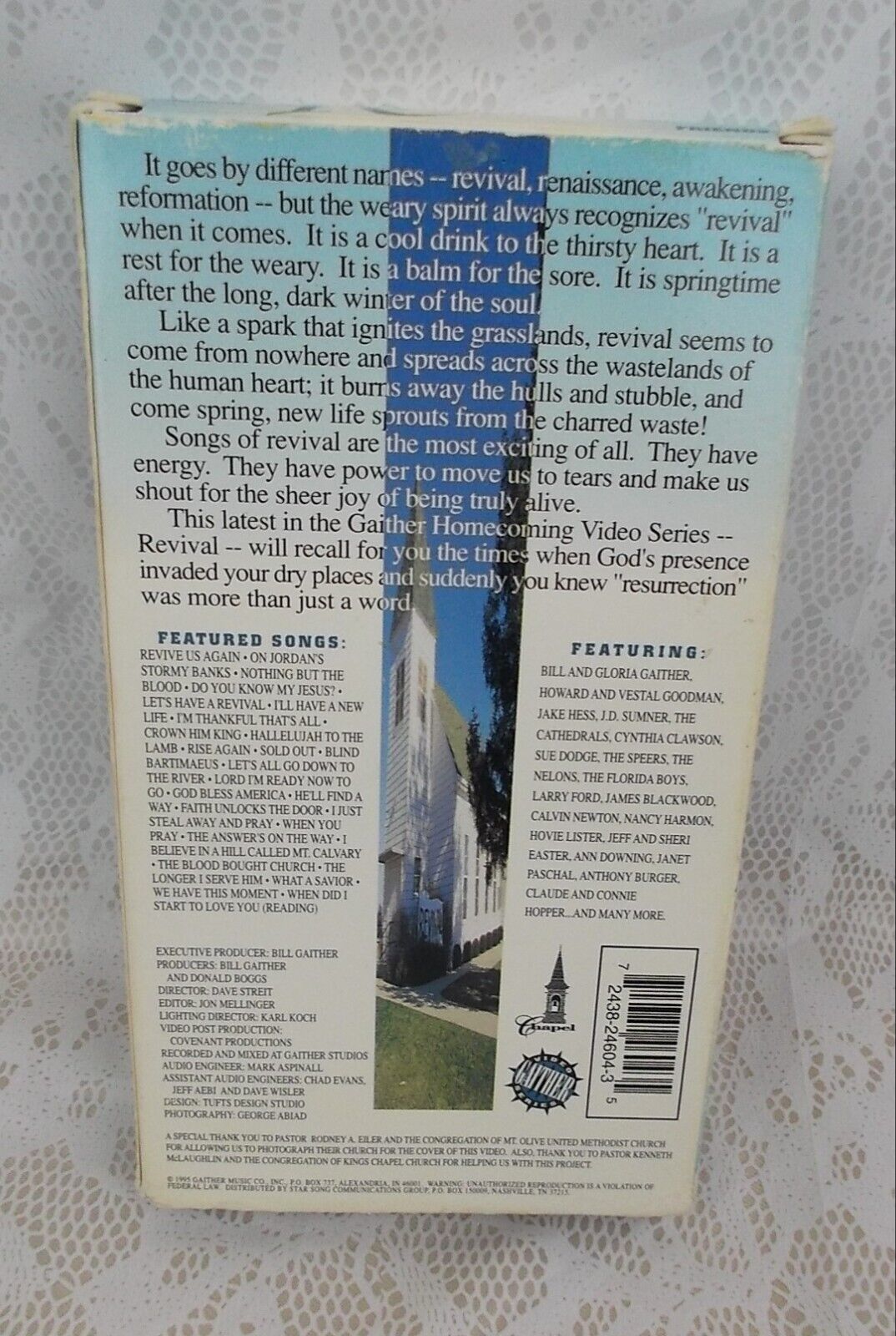 Bill Gloria Gaither Revival VHS Video Tape Religious Music Church ...