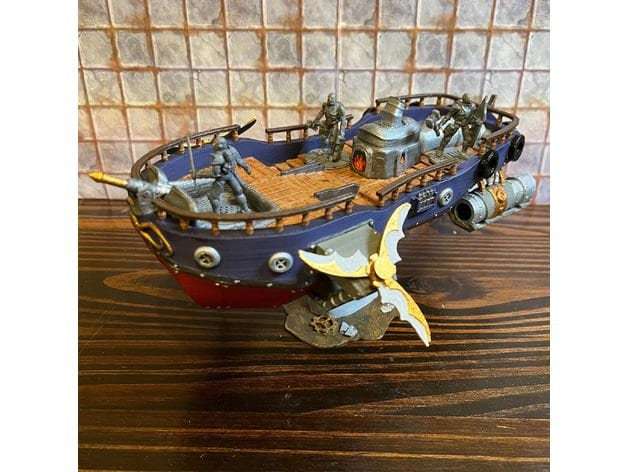 Sky Ship 3D Model For Print, 3D Skyship file, 3D Boat STL, 3D Ship STL ...